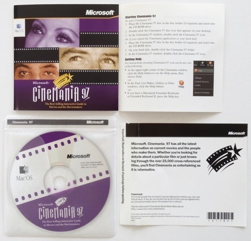 Microsoft Cinemania 97シネマニア映画データベース Mac用CD【中古品・全国発送も可】 (GarageSale) 長浜の ...