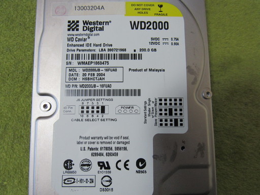 Western Digital WD2000のハードディスク 200GB（IDE） (ハロー) 飯能のPCパーツの中古あげます・譲ります ...