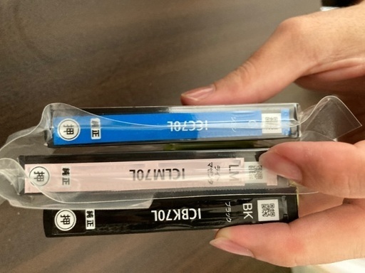 エプソン 3色 インクカートリッジ(ICLM 70L、ICC 70L、ICBK70L) (ラッキー＊プロフ必読) 鹿児島のプリンターの中古あげます・譲ります｜ジモティーで不用品の処分