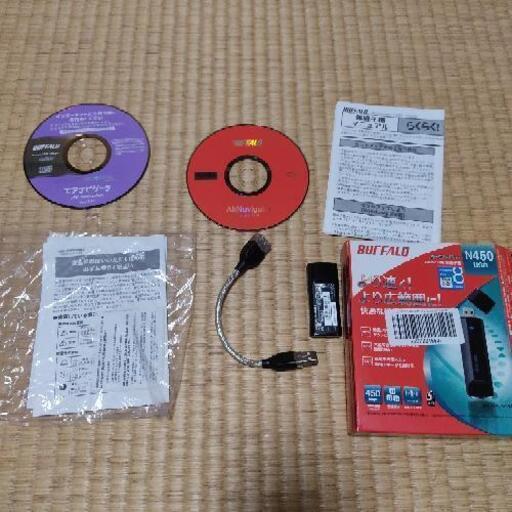 Buffalo AirStation N450USB2.0用無線子機 Wi-Fiアダプター WLI-UC-G450 インストールCD付き ...