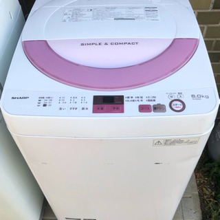 2017年製 SHARP 全自動洗濯機 6kg 2017年製 SHARP 全自動洗濯機 6kg