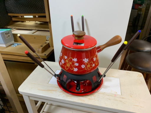 コトブキ チーズフォンデュ鍋 レトロ ホーロー鍋 🌈 しげん屋 (🌈しげん屋🌈) 大里の生活雑貨の中古あげます・譲ります｜ジモティーで不用品の処分