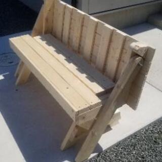 2×4材 可動式ベンチ 変身 トランスフォーマーベンチ イス付 2×4材 可動式ベンチ 変身 トランスフォーマーベンチ イス付