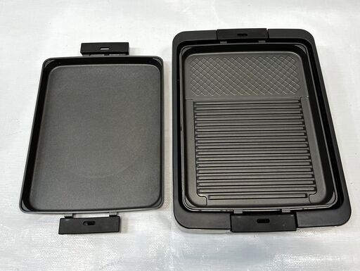購入12000円！美品 三菱 ホットプレート HL-BK8 ブラック 平面プレートと焼肉プレートの2枚セット 蓋付き 焼肉 お好み焼き C ...