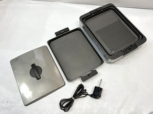 購入12000円！美品 三菱 ホットプレート HL-BK8 ブラック 平面プレートと焼肉プレートの2枚セット 蓋付き 焼肉 お好み焼き C ...