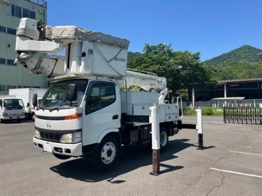 早い者勝ち！車検付き！低走行84215km！H16年日野デュトロディーゼルターボ！アイチSN15A高所作業車15m！ウインチ、バケット上下付 ...