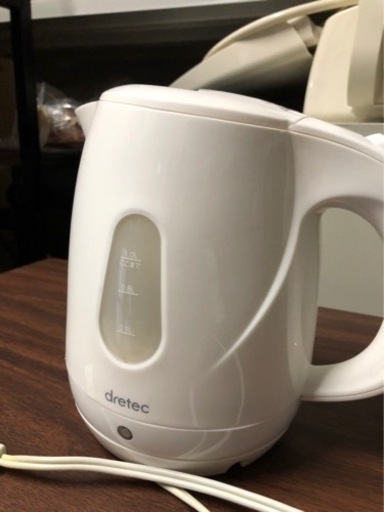 無料dretec(ドリテック) 電気ケトル ティッピー ポット やかん かわいい おしゃれ PO-129WT(ホワイト) (一期一会) 向日町のキッチン家電《電気ポット》の中古あげます・譲り ...