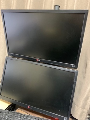 LG 22EN43 21.5インチ液晶モニター2台デュアルモニターアーム（2面）上下2面設置タイプ (MN) 桃山台の周辺機器の中古あげます ...