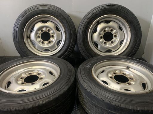 【DUNLOP SPLT33 215/60R15.5】トラックタイヤ 夏タイヤ【日産 純正ホイール 15.5インチ 6J6HPCD139.7 ...