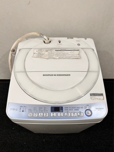 ☆博多駅南☆SHARP シャープ 全自動電気洗濯機 ES-T711-W 2019年製☆屋外使用☆ (買取専門店メロン ) 福岡の生活家電《洗濯機》の中古あげます・譲ります｜ジモティーで不用品の処分