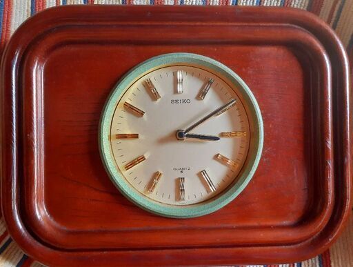 ⏰SEIKO 古い置時計 日本製 昭和レトロ 木製 レア物 bingoカスタム (bingo) 上大岡の時計《置時計》の中古あげます・譲ります ...