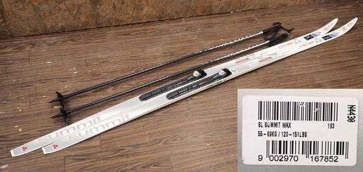FISCHER/フィッシャー クロスカントリー スキー SL SUMMIT WAX 193 55-69kg/120-151LBS ストック ...