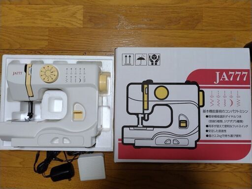 ジャノメ・コンパクト電動ミシン JA777 (Takapon) 安曇追分の生活家電《ミシン》の中古あげます・譲ります｜ジモティーで不用品の処分