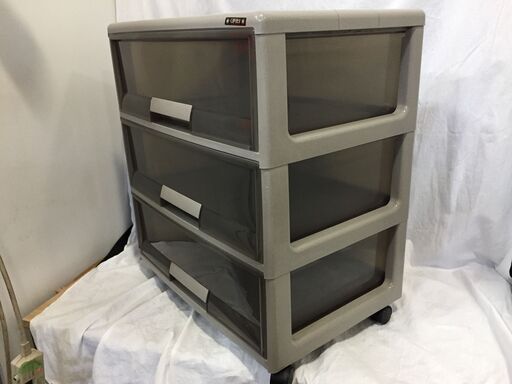 Capaty 衣類収納ケース 3段引き出し キャスター付き 目立った汚れ/傷なし (株式会社コローレ) 中間の収納家具《タンス、衣類収納》の ...