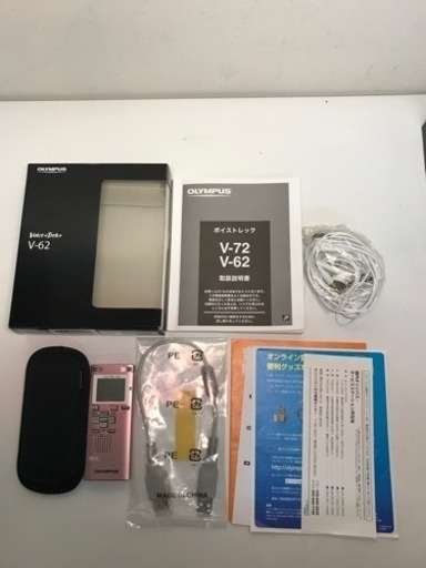 k2402-716 OLYMPAS VoiseTrek V-62 通電確認済み 取説あり 電池を入れての動作確認はできてません 中古 ジャン ...