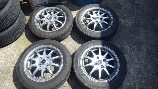 アルミ付き！ダンロップ DUNLOP DIGI-TYRE EC202 155/65R14 4本セット (Kuniyoshi ) 都城のタイヤ、ホイールの中古あげます・譲ります｜ジモティーで不用品の処分