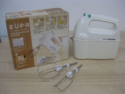 EUPA ユーパ ケース付き ハンドミキサー TSK-937C80 2003年製 (リユース店・ユーコン) 東大阪のキッチン家電《ジューサー、ミキサー》の中古あげます・譲ります｜ジモティーで ...
