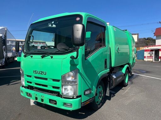 (弊社在庫管理番号:0509)H23年式 いすゞ エルフ 塵芥車 プレス式パッカー車 2トン積載 4.3㎡ 極東製 GB43型 (トラックコン ...