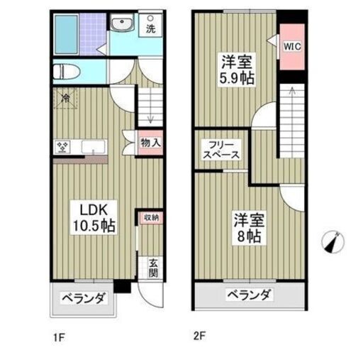 💚埼玉県越谷市💚1F＋2Fのメゾネット2LDK / 62.39㎡💰敷金/礼金0ヶ月💰インターネット無料！ 💚🚃東武伊勢崎・大師線「大袋」駅 … (アルバス不動産) 大袋のマンションの不動産 ...