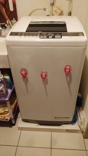 洗濯機(HITACHI NW-7MY W60×D55×H99㎝(思案中の方は4/2火中に連絡だけでも下さい) (肩のり猫) 東陽町の生活家電 ...