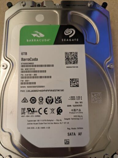 Seagate BarraCuda ST6000DM003 (kou18) 名古屋のPCパーツの中古あげます・譲ります｜ジモティーで不用品の処分