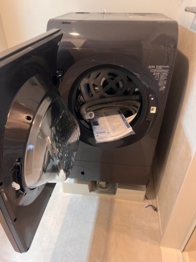 SHARP プラズマクラスター ドラム式洗濯乾燥機 ES-X11A リッチブラウン 左開き 2023年製 シャープ - オーブンレンジ