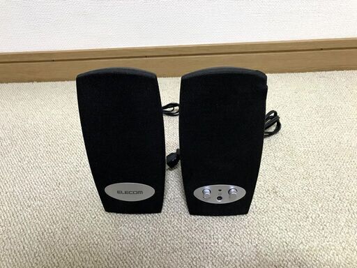 ELECOM製 MS87BK【パソコン、テレビ外付けスピーカー】 (在原業平) 芦屋の周辺機器の中古あげます・譲ります｜ジモティーで不用品の処分