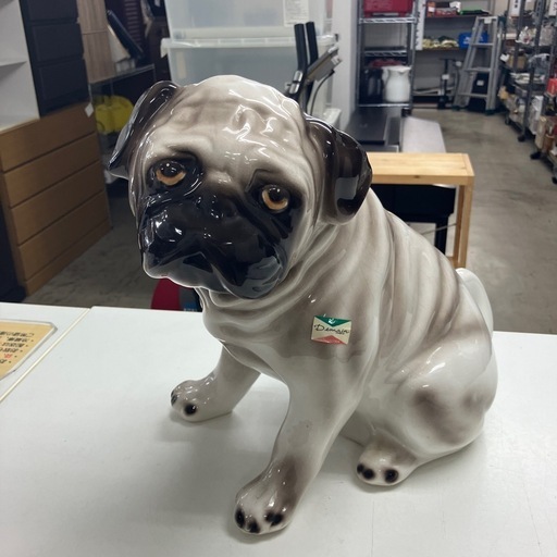 K2407-848 Demain collection パグ 陶器製 インテリア 置物 汚れあり 中古① (激安！！おたから塾) 舟入南の ...