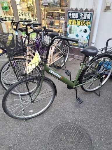 ★店頭にて試乗可★ J7615シティサイクルCHARIBANKグリーン26インチダイナモライト簡易クリーニング済【リユースのサカイ柏店】 中 ...