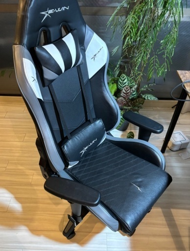 E-Win D9-GY ゲーミングチェアオットマン付き (rina) 横浜の椅子《チェア》の中古あげます・譲ります｜ジモティーで不用品の処分