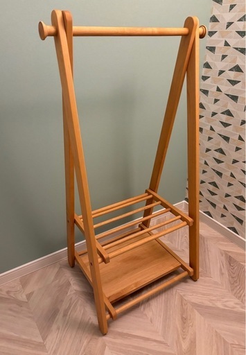 ハンガーラック MOMO NATURAL MOCHA HANGER S / モカ ハンガー S (ねこにゃーご) 大阪の収納家具《タンス、衣類 ...