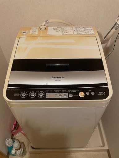 Panasonic パナソニック洗濯機6.0L NA-FV60B2 (TF) 金手の生活家電《洗濯機》の中古あげます・譲ります｜ジモティーで不用品の処分