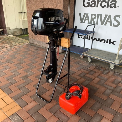 【配送不可】トーハツ 船外機 4ストローク/6馬力 3JE(MFS6CS) 小型船舶用 平成25年製 TOHATSU (ドクタータックル) 福井のマリンスポーツの中古あげます・譲ります ...