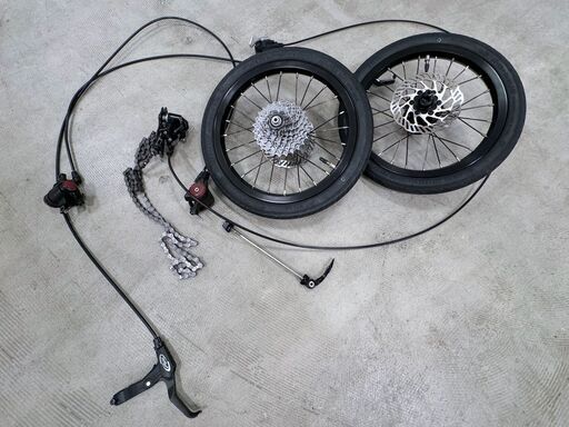 14インチ折りたたみ自転車から取り外した純正部品一式を差し上げます！ (recodec) 薬院の折りたたみ自転車の中古あげます・譲ります ...