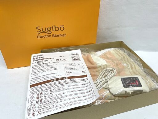 極美品 Sugibo スギボー 洗える 電気敷毛布 SB-S103 140×80cm ダニ退治 室温センサー 頭寒足熱配線 自動オフタイマー… (ジュンマイ) 福井の季節、空調家電《電気毛布 ...