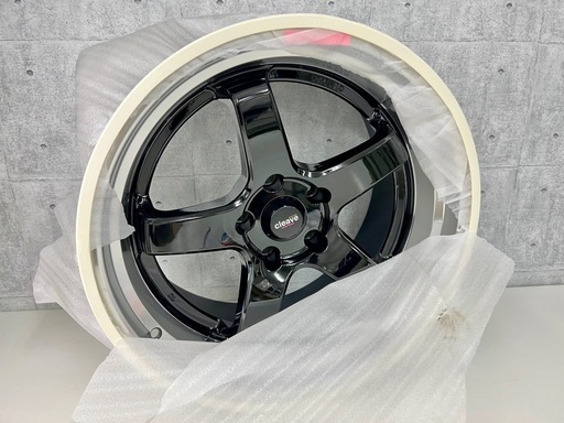 未使用保管品【CLEAVE RACING/ST012/FL53-189518ABM/18x9.5 / 5H-114.3 /ブラック マシンド ...