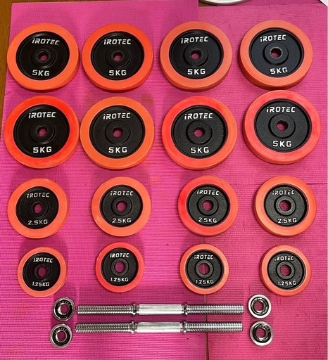 【セット】IROTECラバーダンベル 60KG＆FIGHTING ROADダンベル 30KG (ハンバーガー) 原当麻のフィットネス、トレーニングの中古あげます・譲ります｜ジモティーで不用品の処分