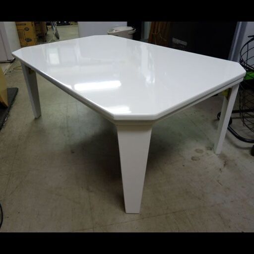 札幌お引き取り限定 家具 萩原 カジュアルこたつ/折りたたみ ホワイト コタール9060 W90 D60 H38.5 (リサイクルMK) 菊水のテーブル《こたつ》の中古あげます・譲ります ...