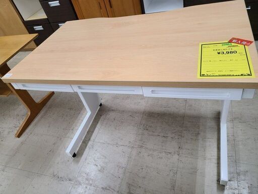 J7999ワークデスク 引出付きテーブル ホワイト クリーニング済み【リユースのサカイ柏店】 (リユースのサカイ柏店) 南柏のテーブル ...