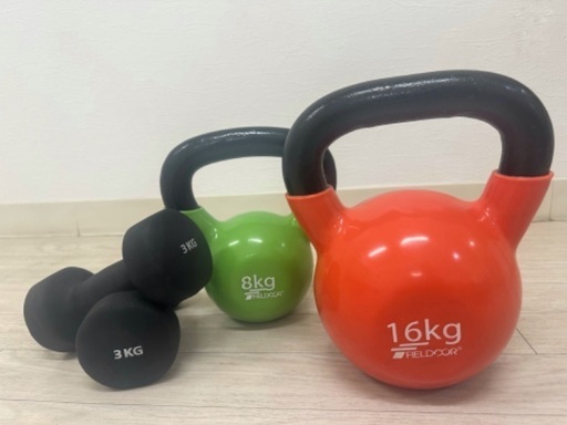 ケトルベル16kg 8kg ダンベル3kg×2 渋谷青山通り (青山) 渋谷のフィットネス、トレーニングの中古あげます・譲ります｜ジモティーで不用品の処分