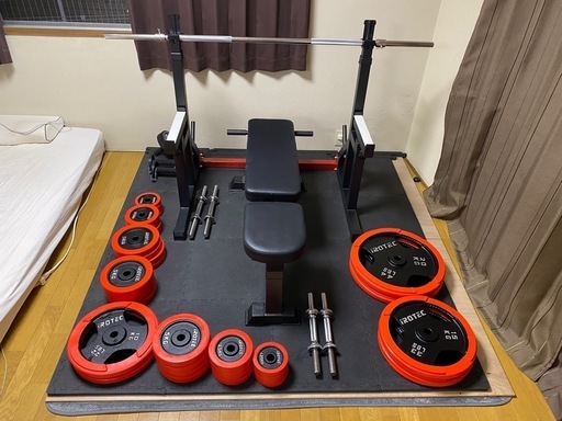 バーベル IROTEC(アイロテック)ラバーバーベルダンベル140KG セット/定価¥60,720- (HERO) 名古屋のフィットネス、トレーニングの中古あげます・譲ります｜ジモティーで不用品の処分