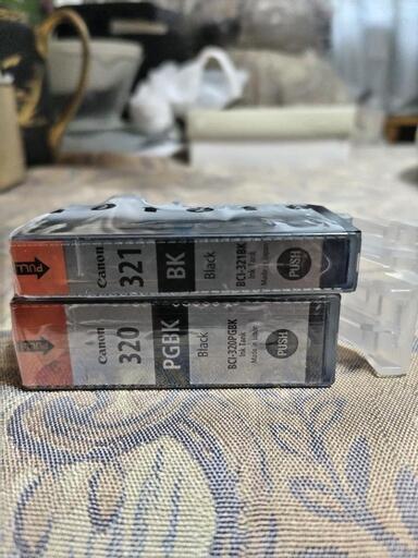 CanonプリンターインクPGBK-320、1本,BK-321、1本 全2本 (nekotonko) 野江内代のOA用品の中古あげます・譲ります｜ジモティーで不用品の処分