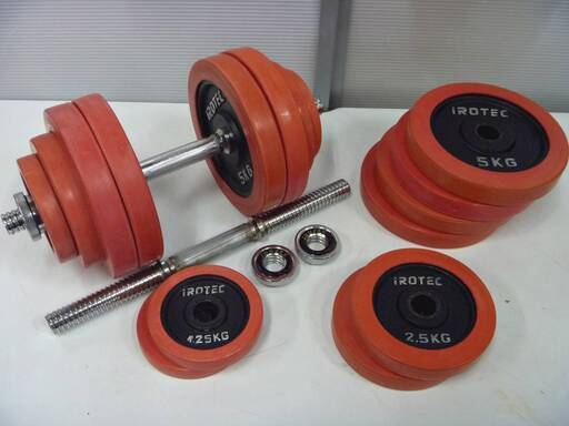 美品 IROTEC/アイロテック ラバーリングダンベル60KGセット(片手30KG×2個) 5kg×8/2.5kg×4/1.25kg×4/シ… (chuwa_hu) 竜ヶ崎のフィットネス ...