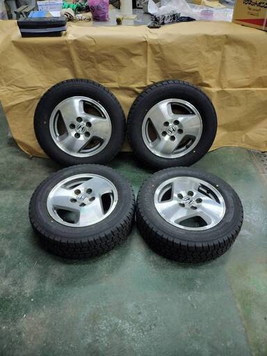 195/65R15 スタッドレスタイヤホイール4本set 溝8.0程度 GOOD YEAR ICE NAVI 7 91Q 2022年製 15… (まのぱ) 井高野のタイヤ、ホイールの中古あげ ...