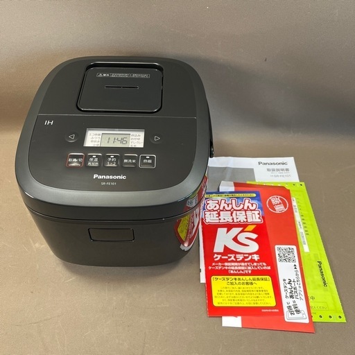 パナソニック 2021年製 IHジャー炊飯器 SR-CFE109 5.5合 ブラック 2段IH×備長炭釜 「雑穀米」専用コース Panaso ...