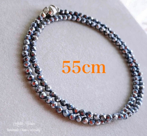 テラヘルツ 55cm 3mm玉 マグネット装着タイプ (プロフ一読をNCNR) 広島のアクセサリー《ネックレス》の中古・古着あげます・譲ります｜ジモティーで不用品の処分